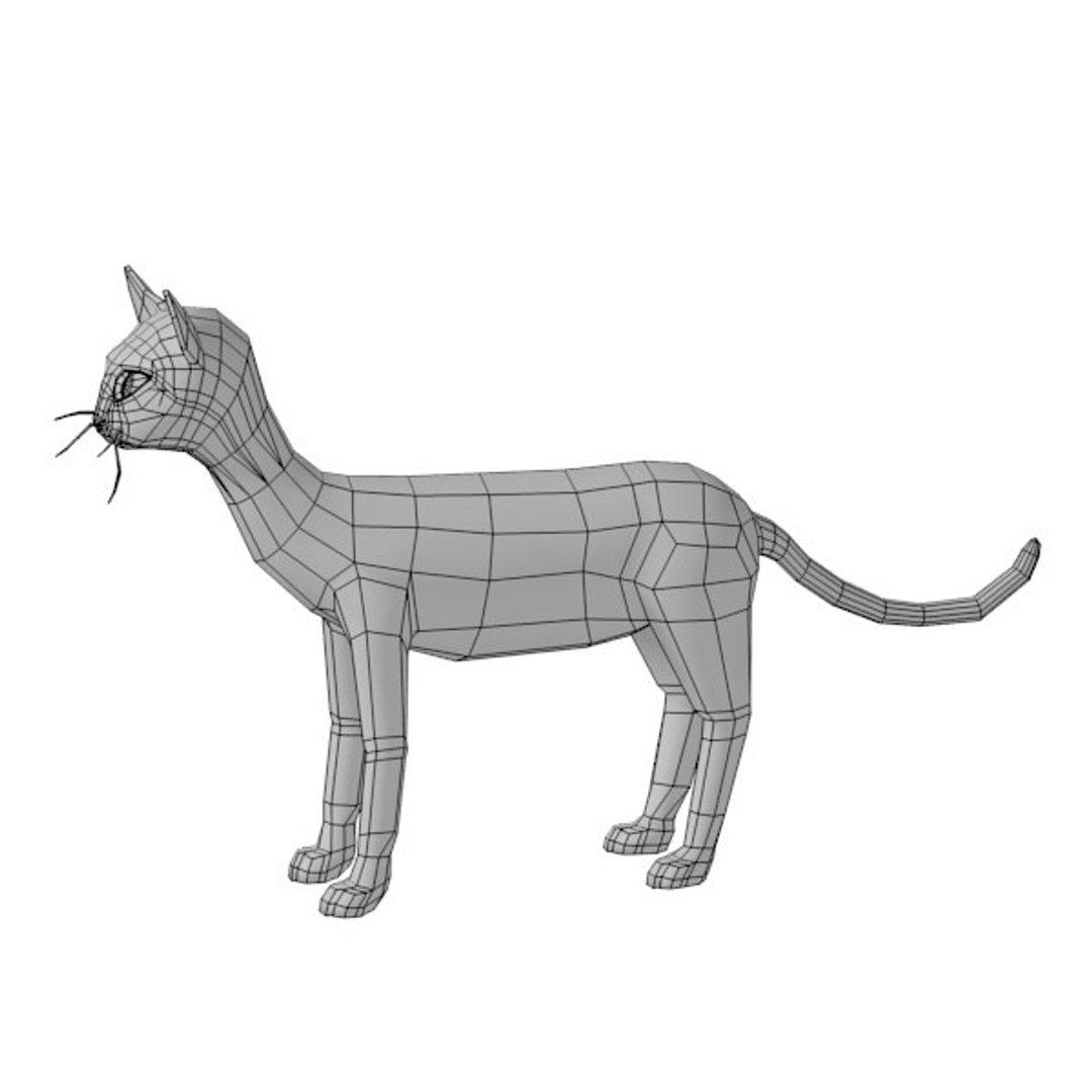 Cat Cartoon 3d Model