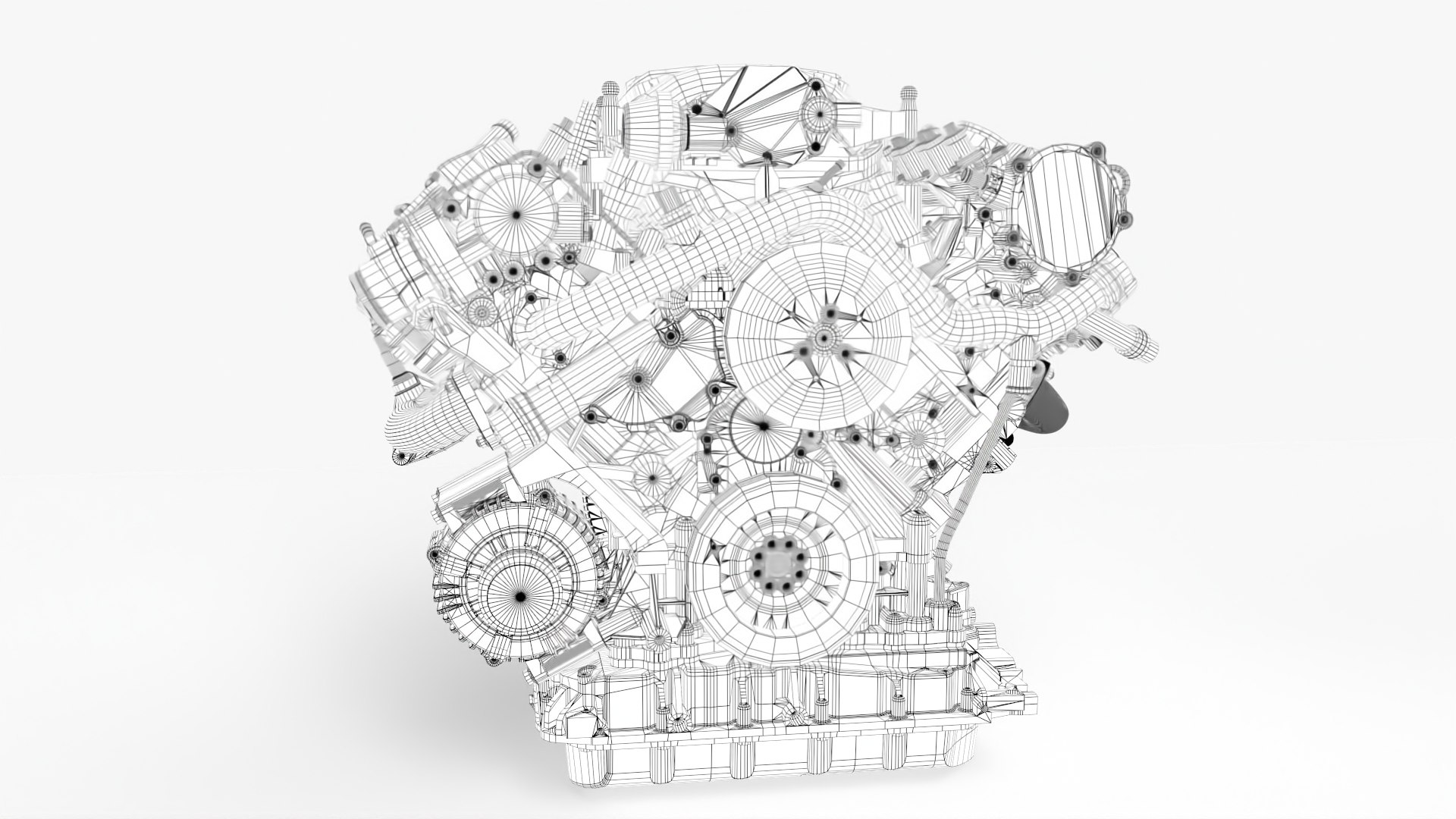 3D V6 Engine Model Model - TurboSquid 2128612