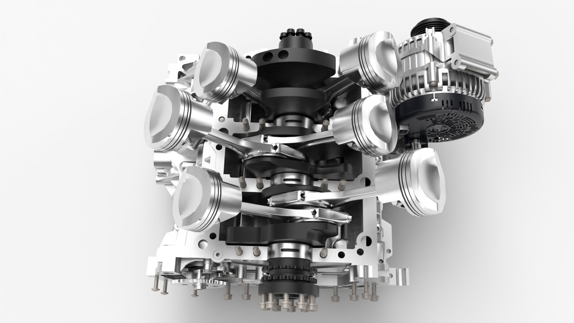 3D V6 Engine Model Model - TurboSquid 2128612