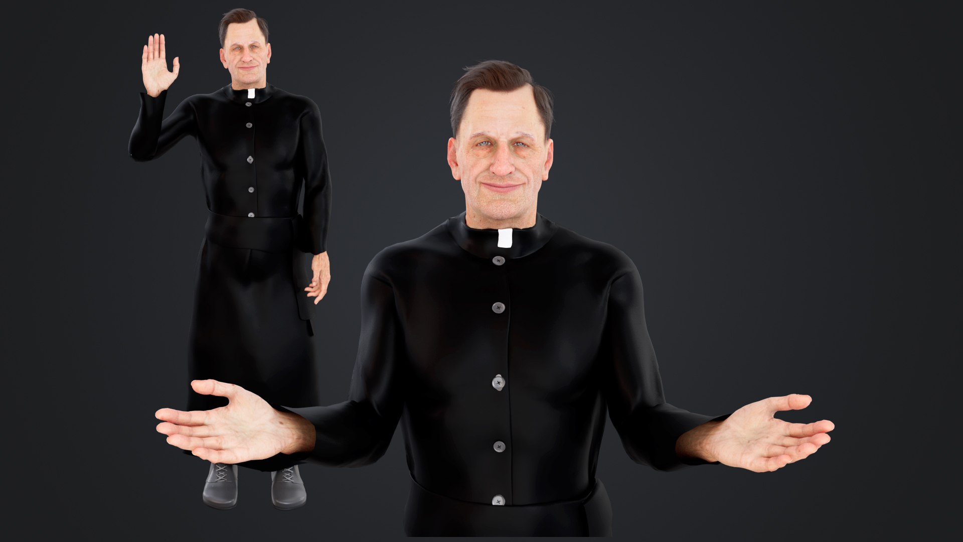 3D Priest - TurboSquid 2376324