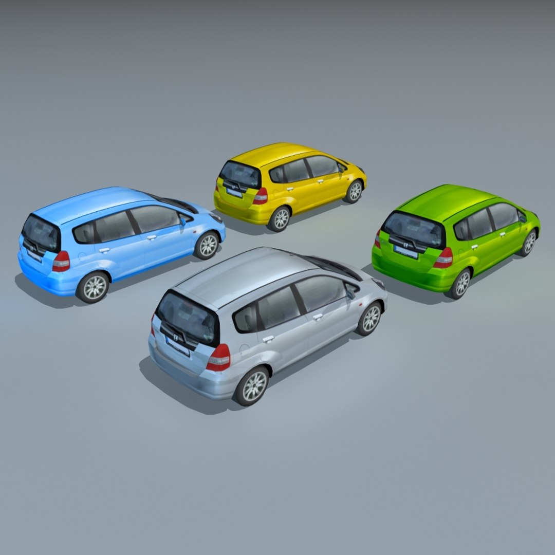 3d car 4 color model
