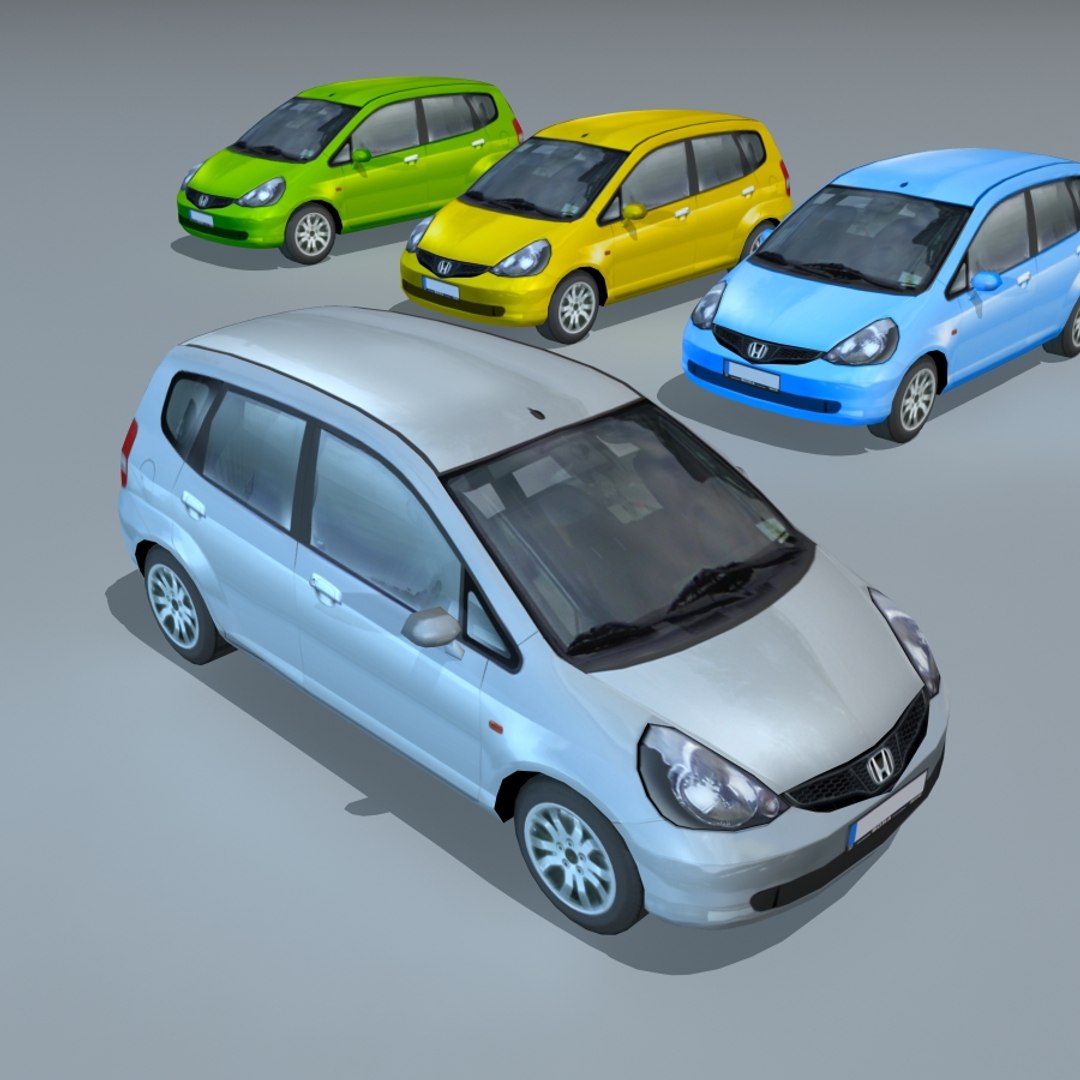 3d car 4 color model