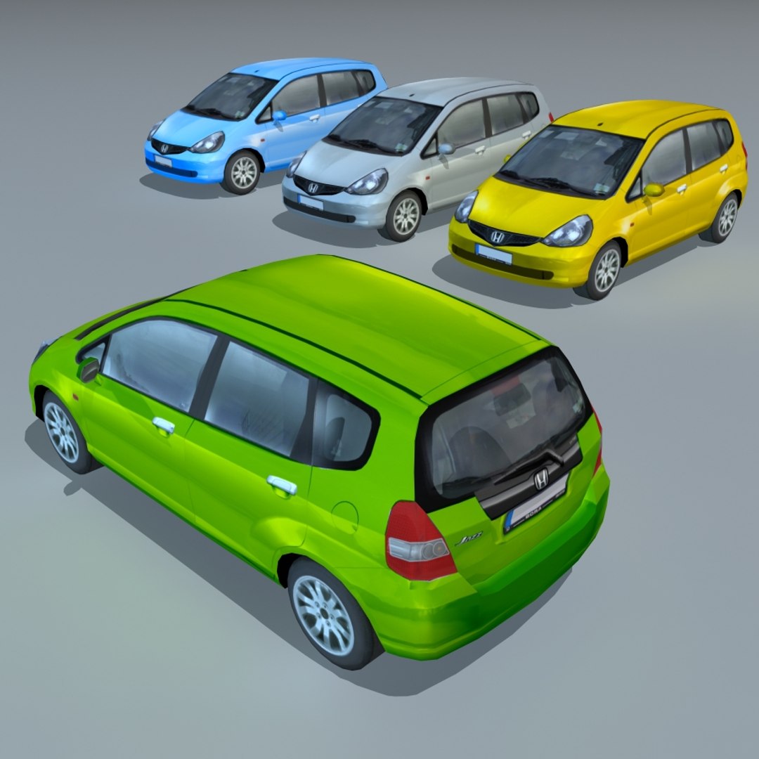 3d car 4 color model