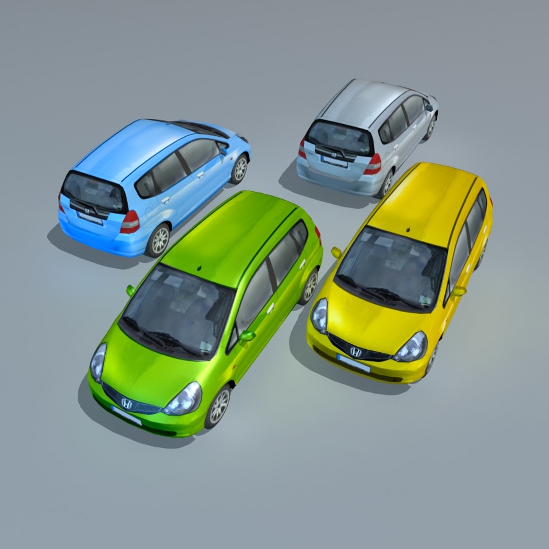 3d car 4 color model
