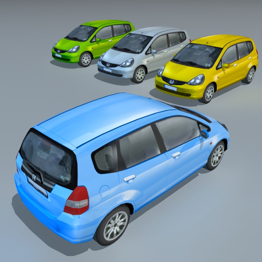 3d car 4 color model