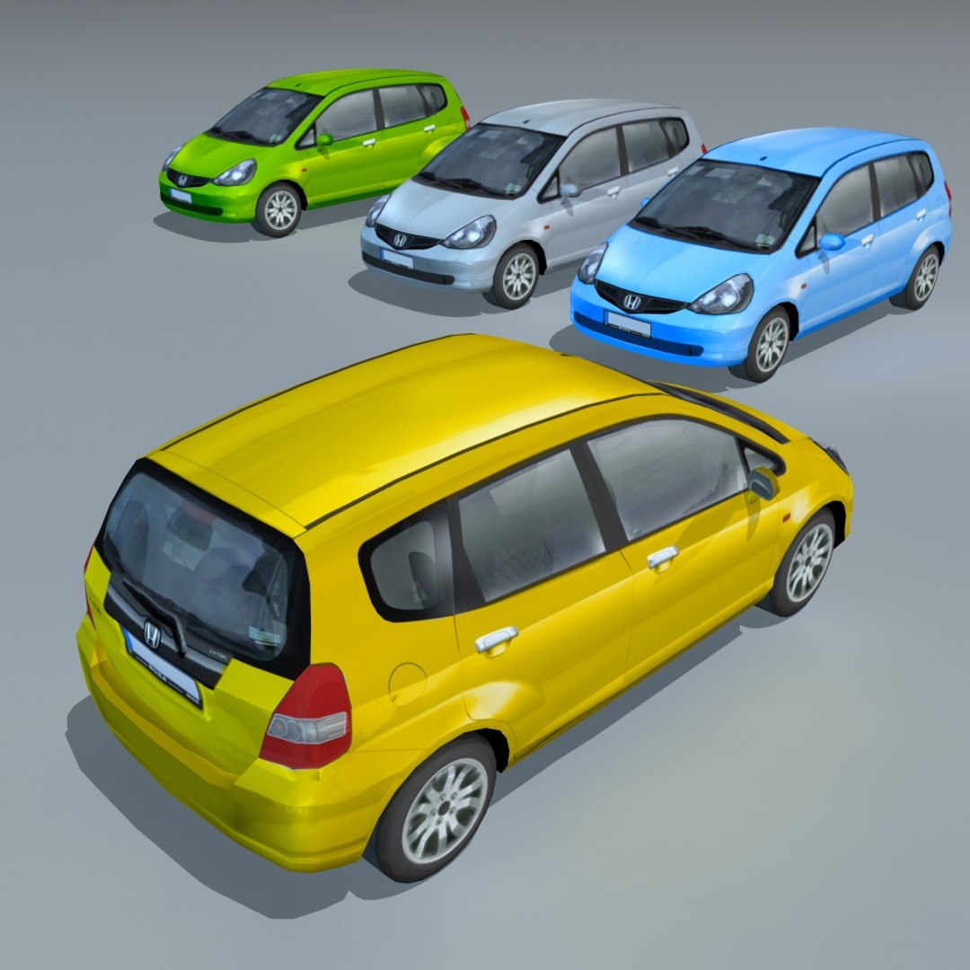 3d car 4 color model