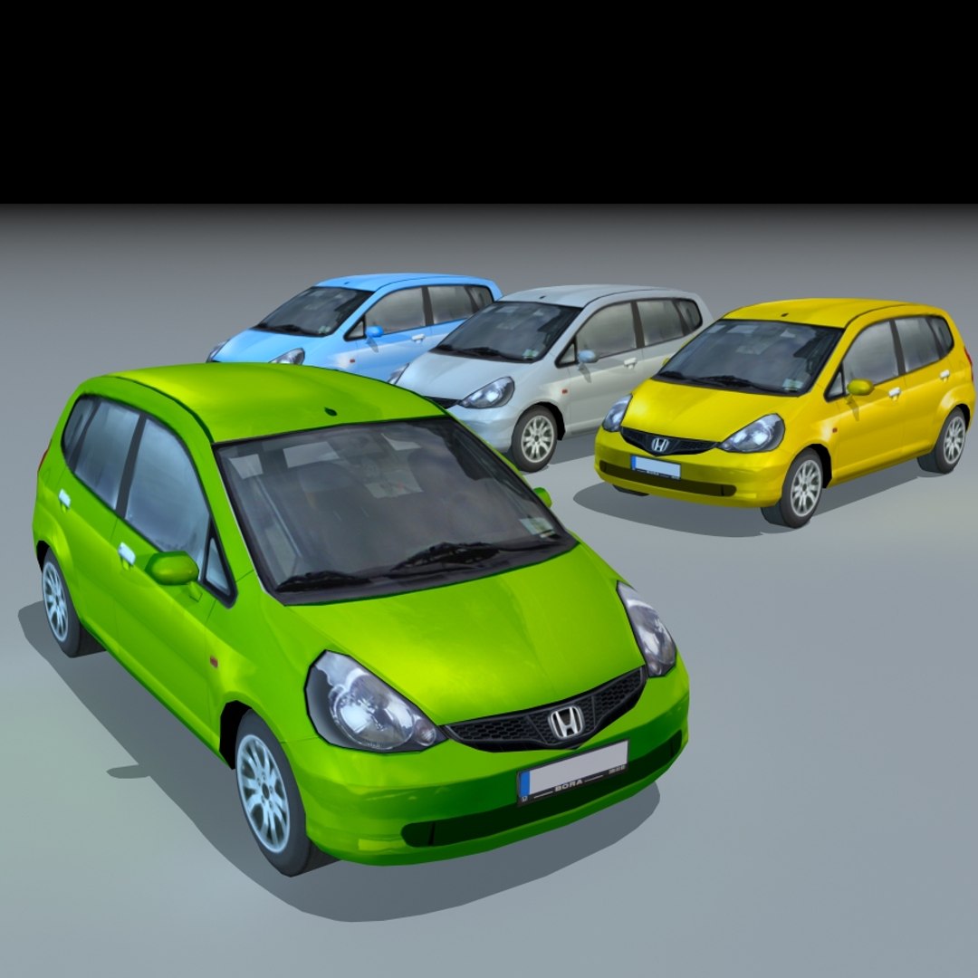3d car 4 color model