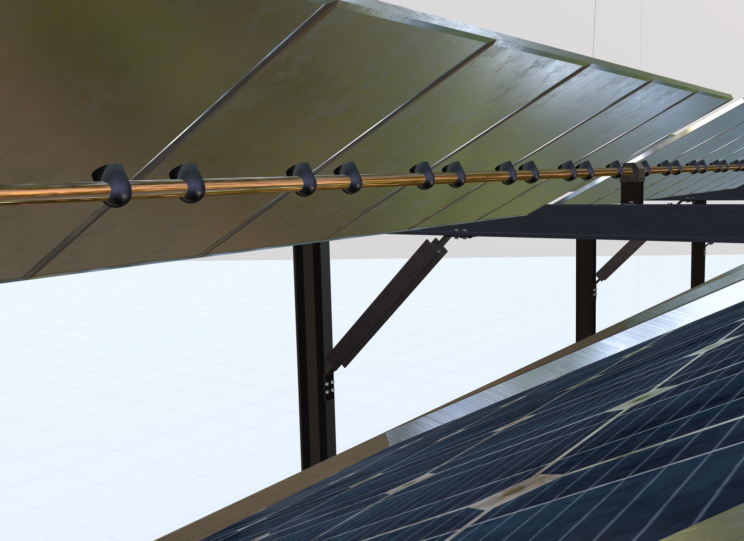 3D Elevated Pv Solar Panel Array Construction - TurboSquid 1733562