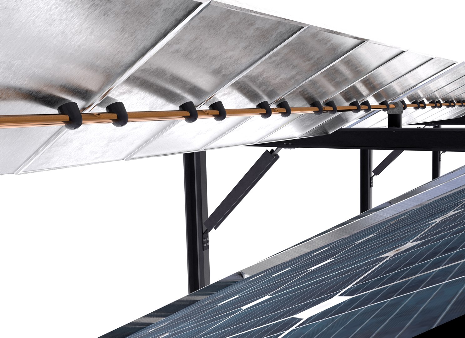 3D Elevated Pv Solar Panel Array Construction - TurboSquid 1733562