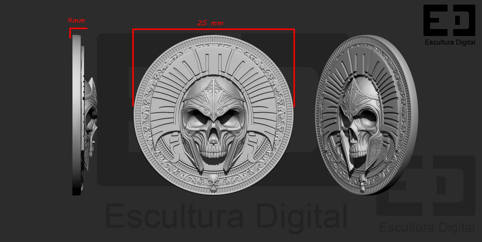 3D Spartan Coin Model - TurboSquid 2355770