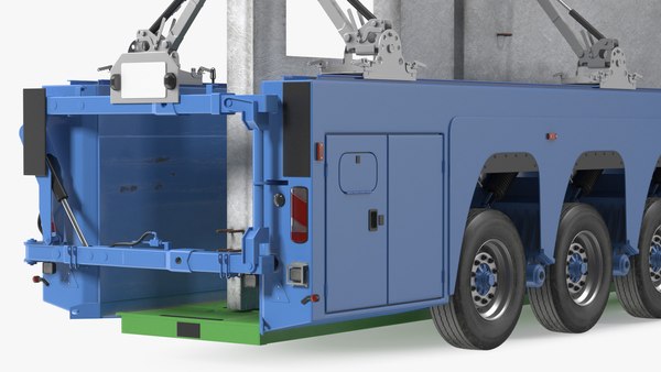 Concrete Panel Semi Trailer Loaded 3D - TurboSquid 1775585