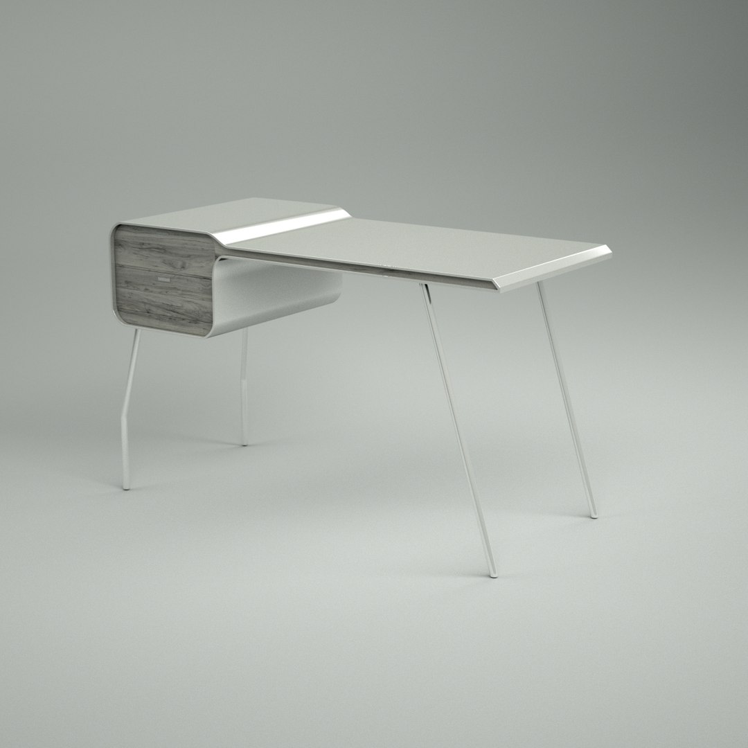arch desk 3d 3ds