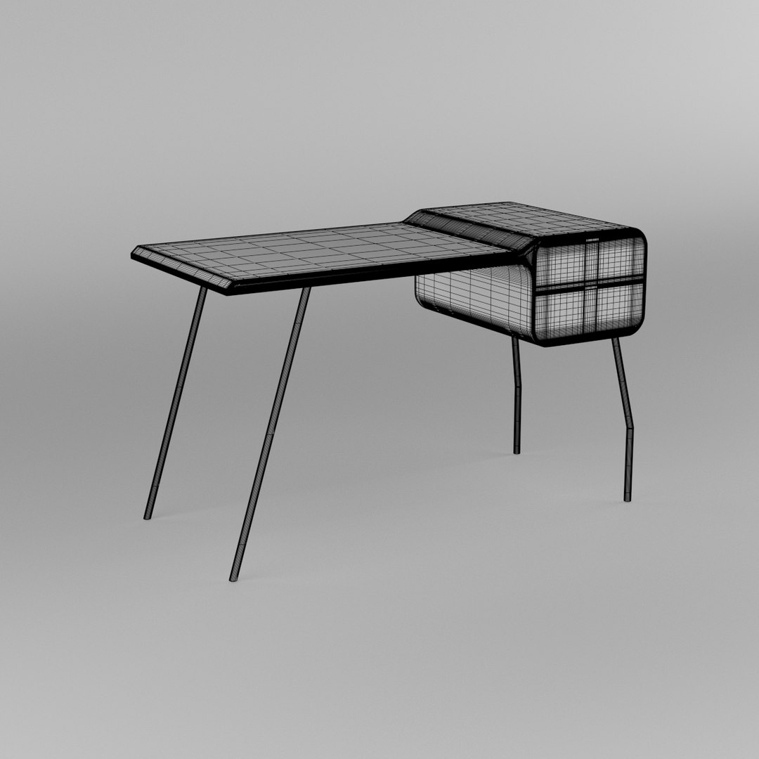 arch desk 3d 3ds