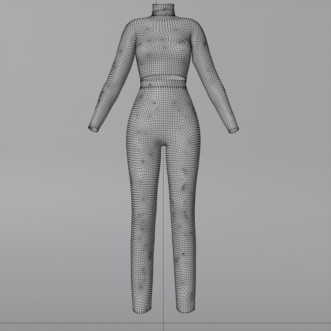 Turtleneck Croptop Pants Model - TurboSquid 1491956