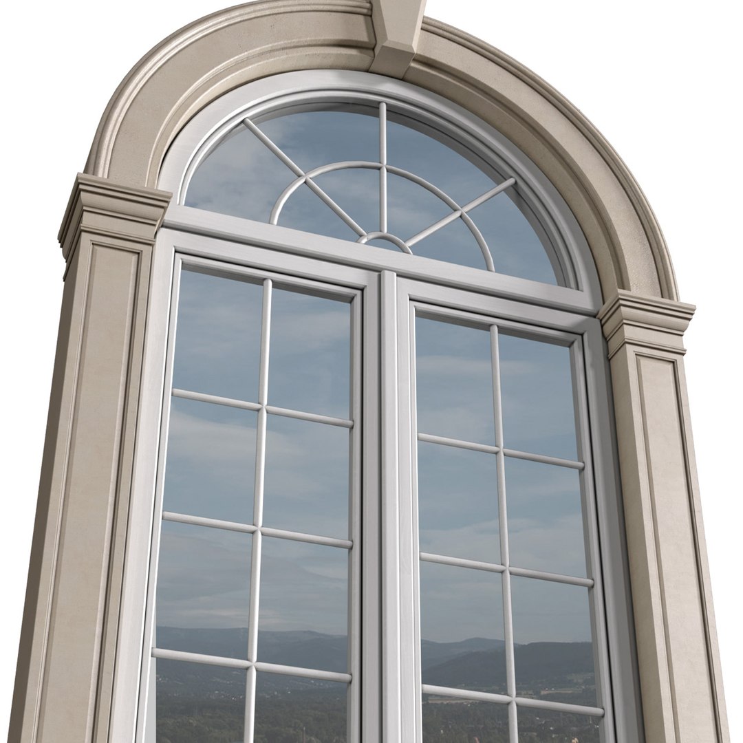 3D Model Arched Window In Classic Style - TurboSquid 1998722