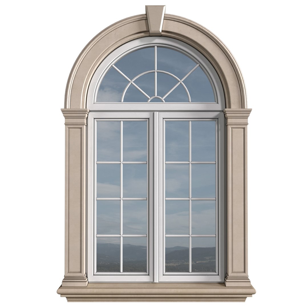 3D Model Arched Window In Classic Style - TurboSquid 1998722
