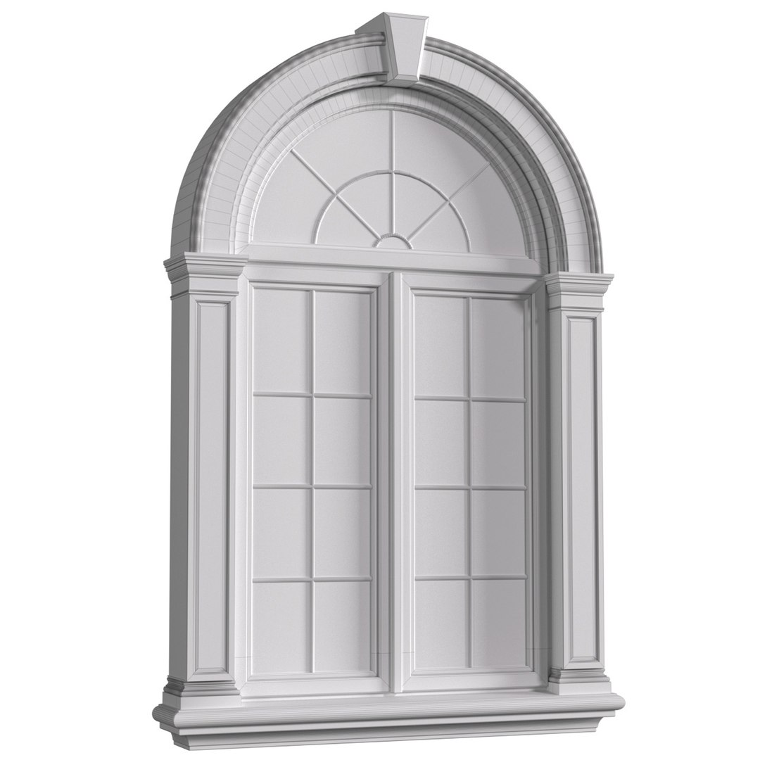 3D Model Arched Window In Classic Style - TurboSquid 1998722
