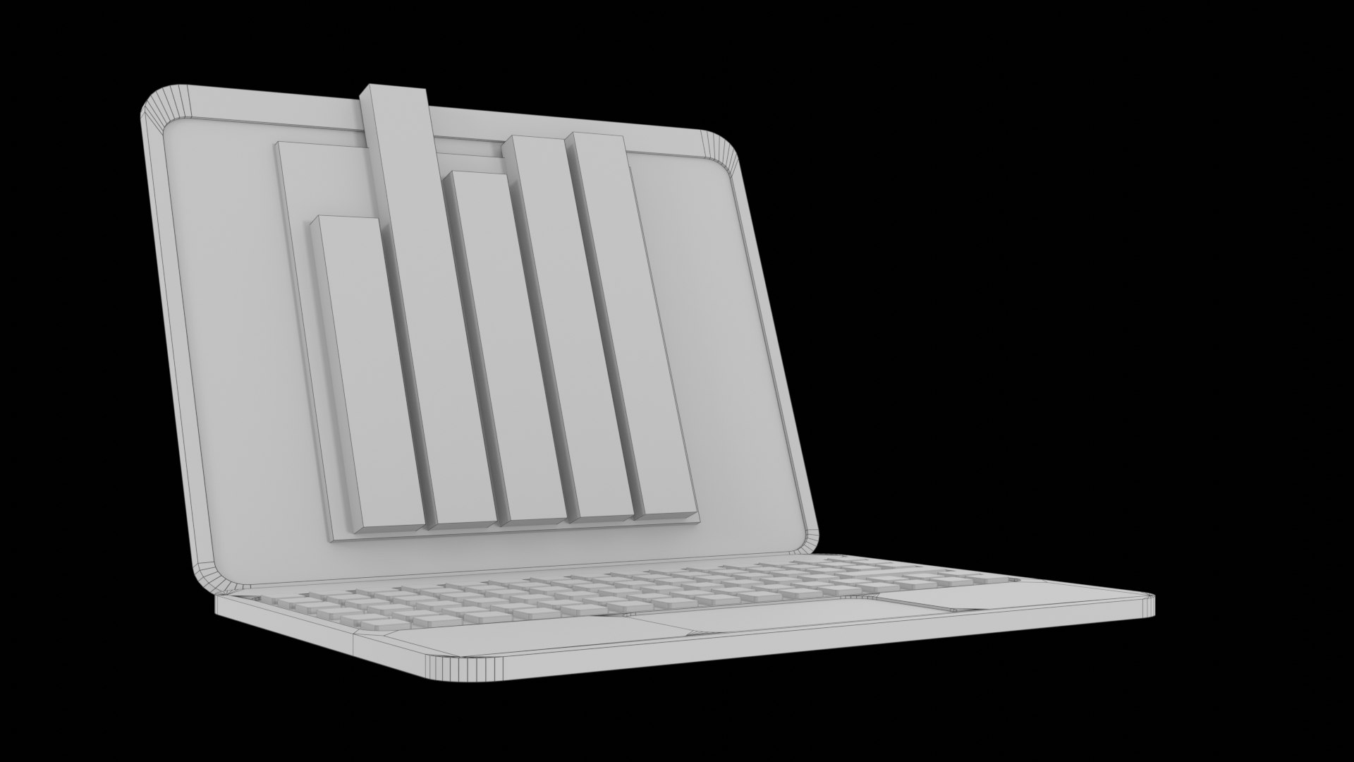 3D Illustration Website Design Laptop 3D Model - TurboSquid 1838742