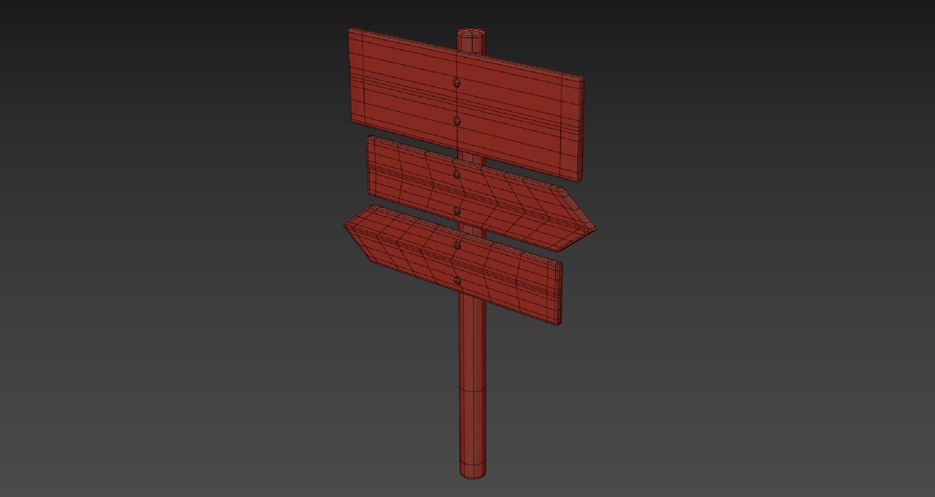 Wooden Sign Post 3D - TurboSquid 1838861