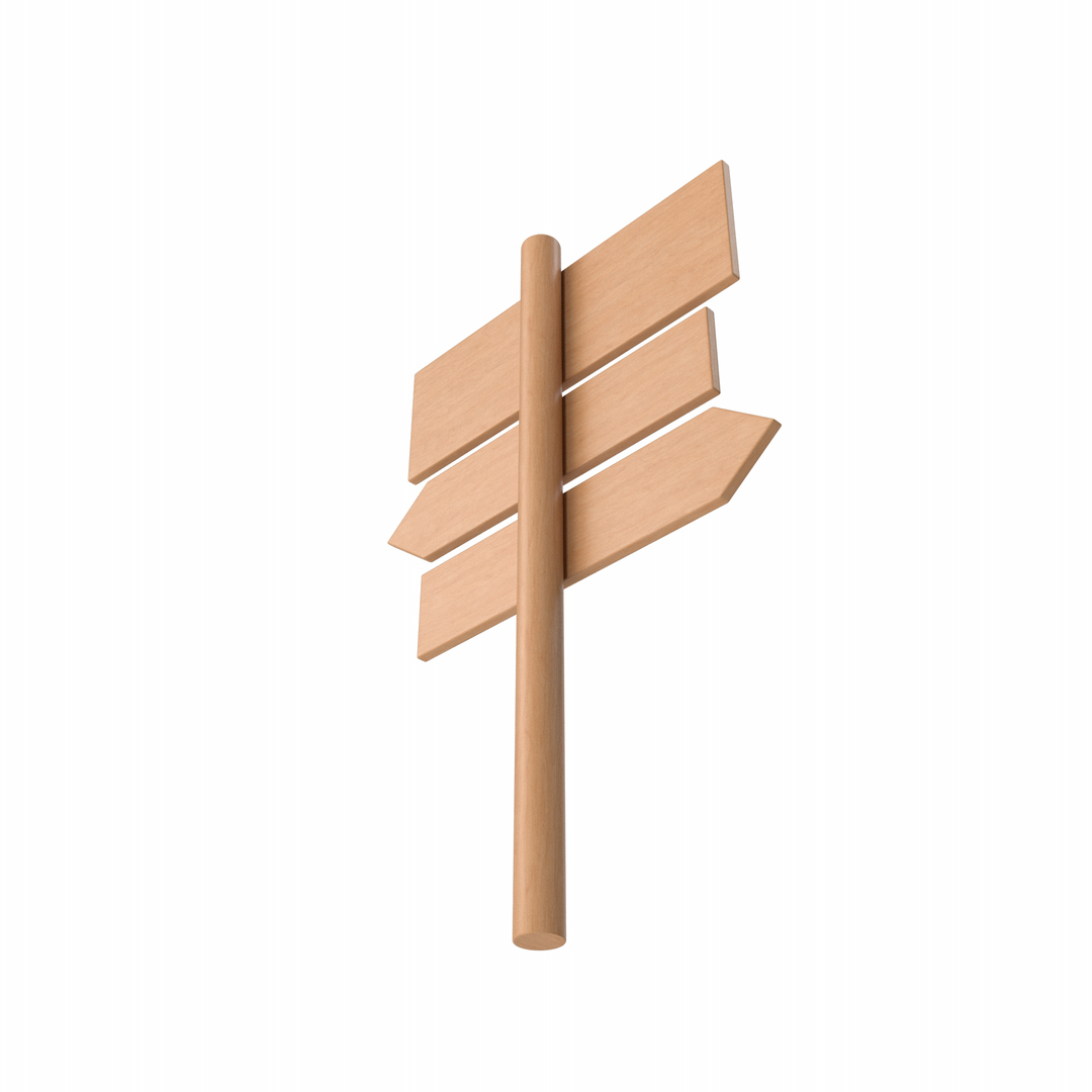 Wooden Sign Post 3D - TurboSquid 1838861