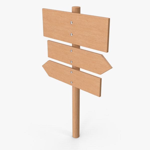 Wooden Sign Post 3D - TurboSquid 1838861