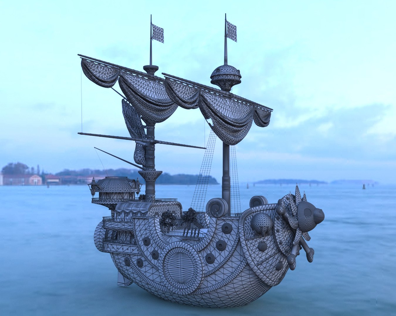 ONE PIECE - THOUSAND SUNNY 3D Model - TurboSquid 2357898