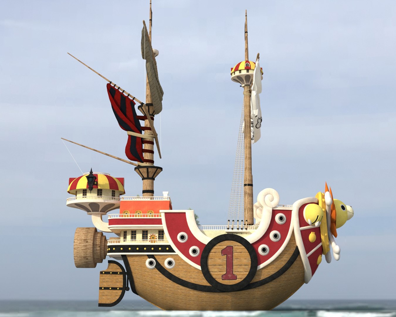 ONE PIECE - THOUSAND SUNNY 3D Model - TurboSquid 2357898