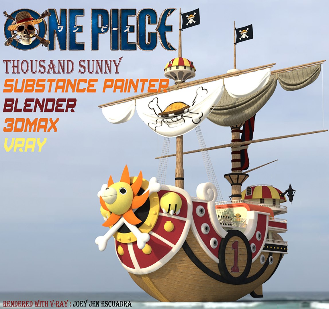 ONE PIECE - THOUSAND SUNNY 3D Model - TurboSquid 2357898