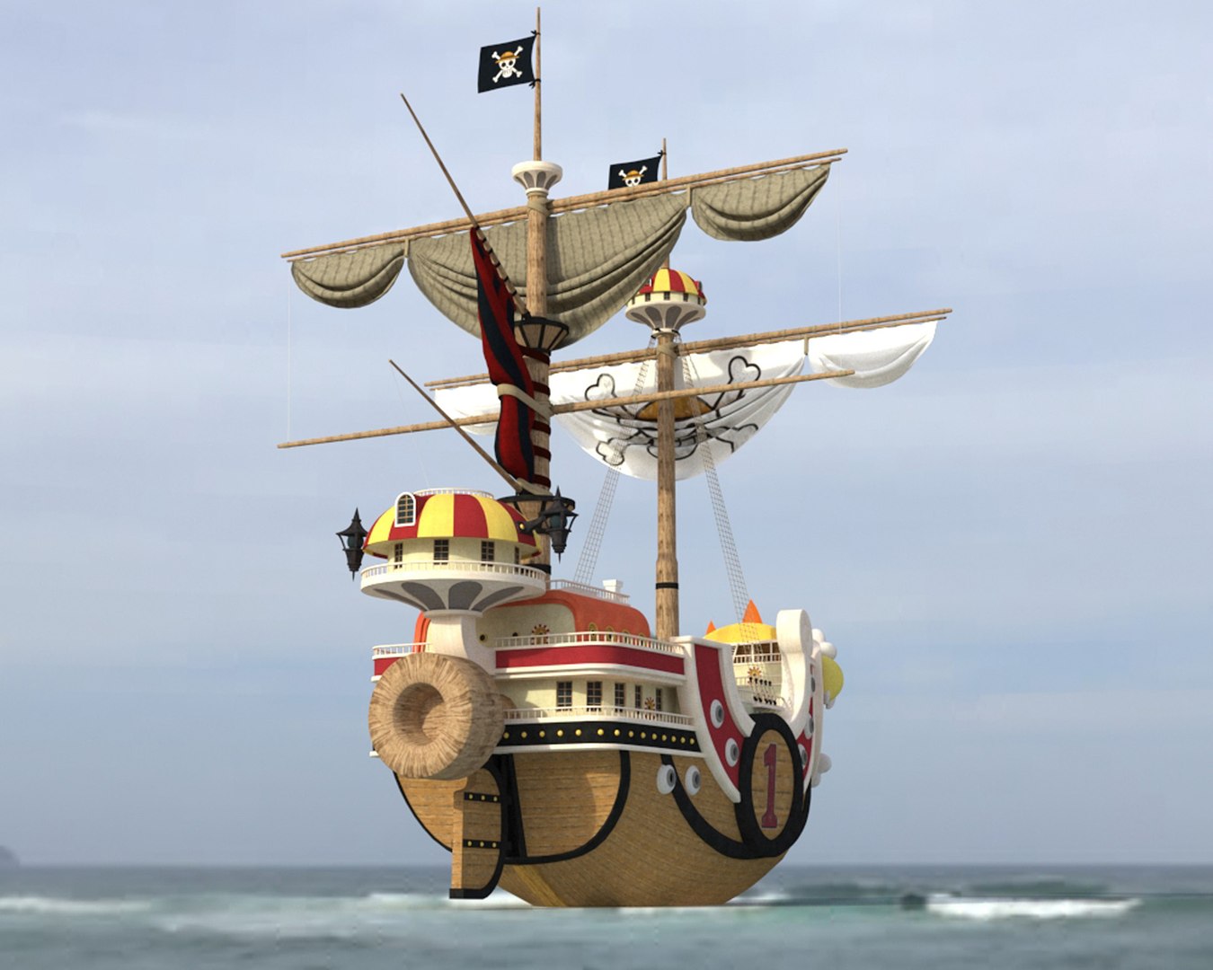 ONE PIECE - THOUSAND SUNNY 3D Model - TurboSquid 2357898
