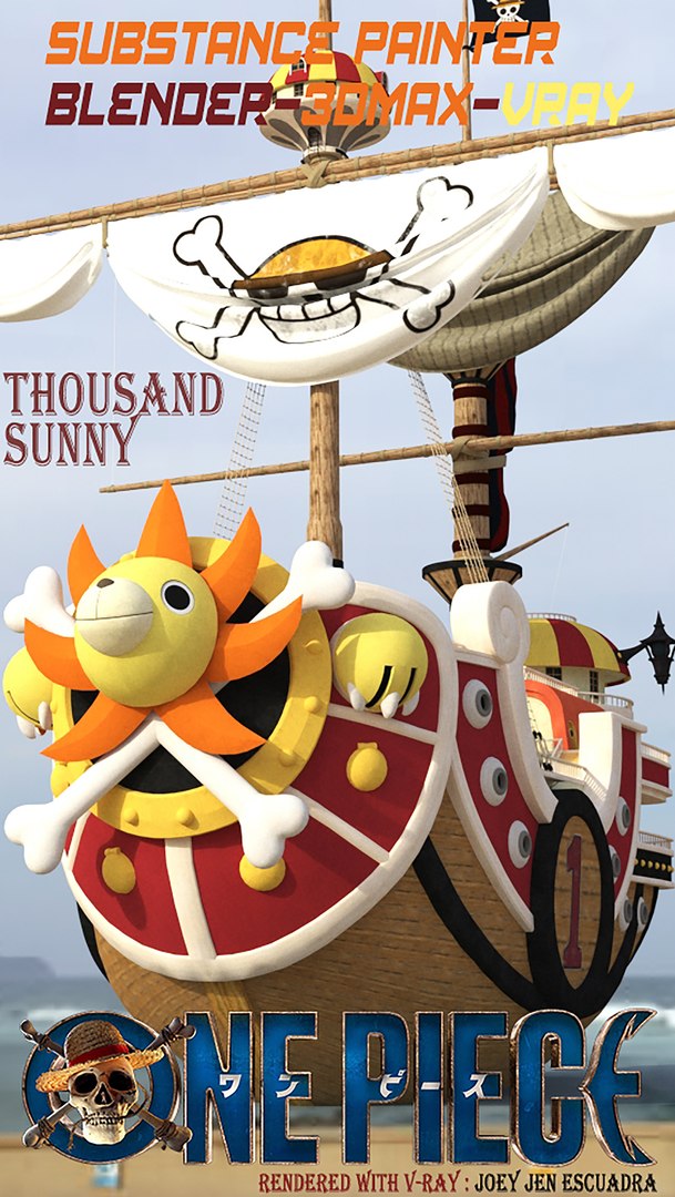 ONE PIECE - THOUSAND SUNNY 3D Model - TurboSquid 2357898
