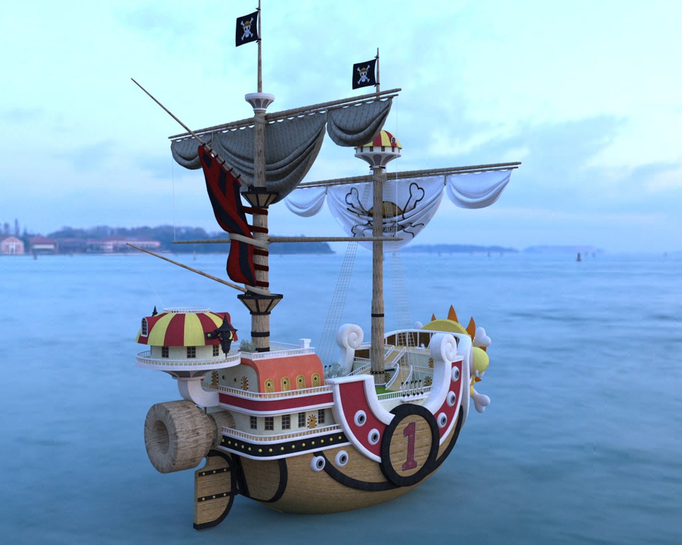 ONE PIECE - THOUSAND SUNNY 3D Model - TurboSquid 2357898