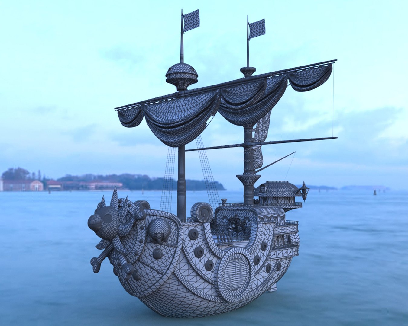 ONE PIECE - THOUSAND SUNNY 3D Model - TurboSquid 2357898