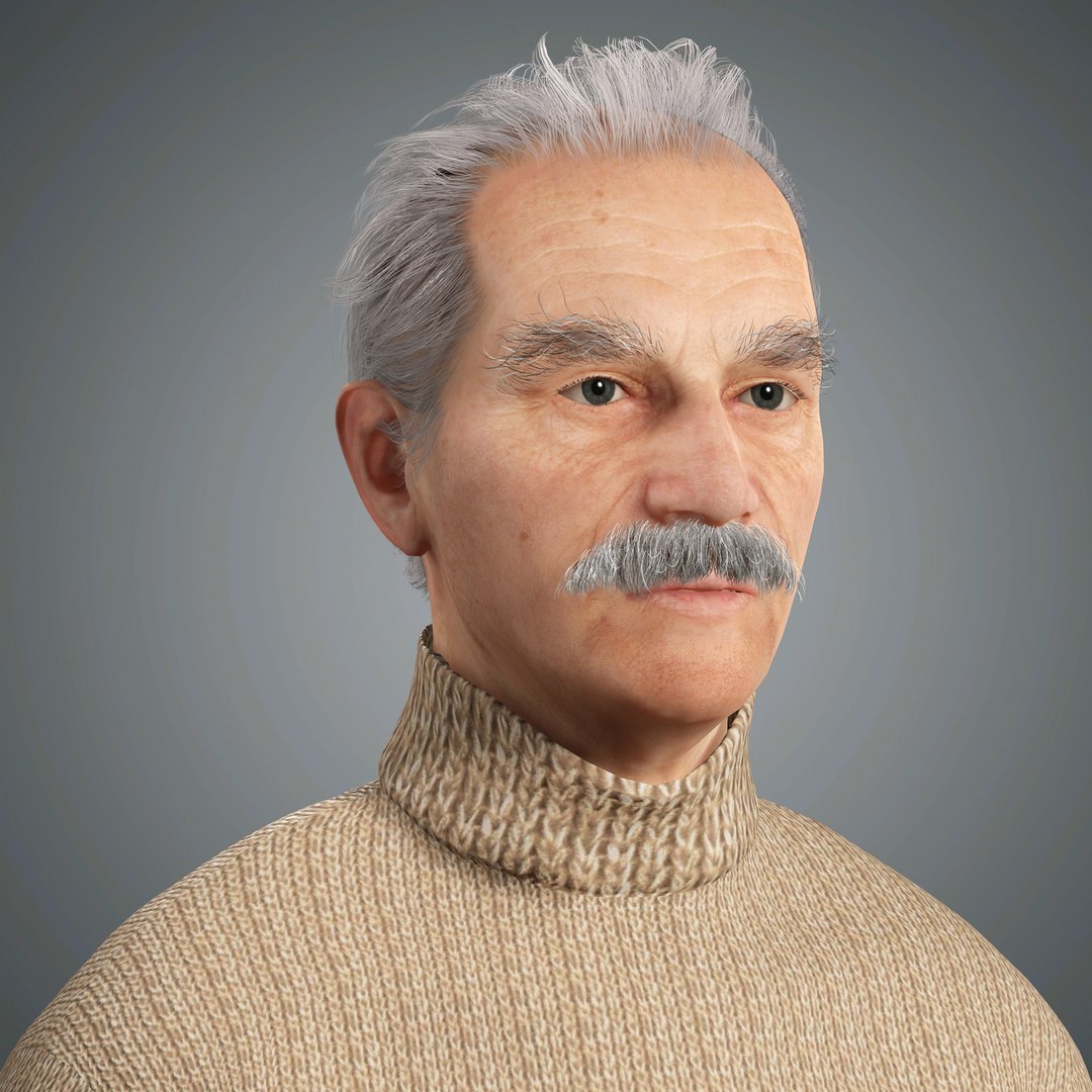 3D Model Cartoon Old Male Character Ready For Game And Animation ...