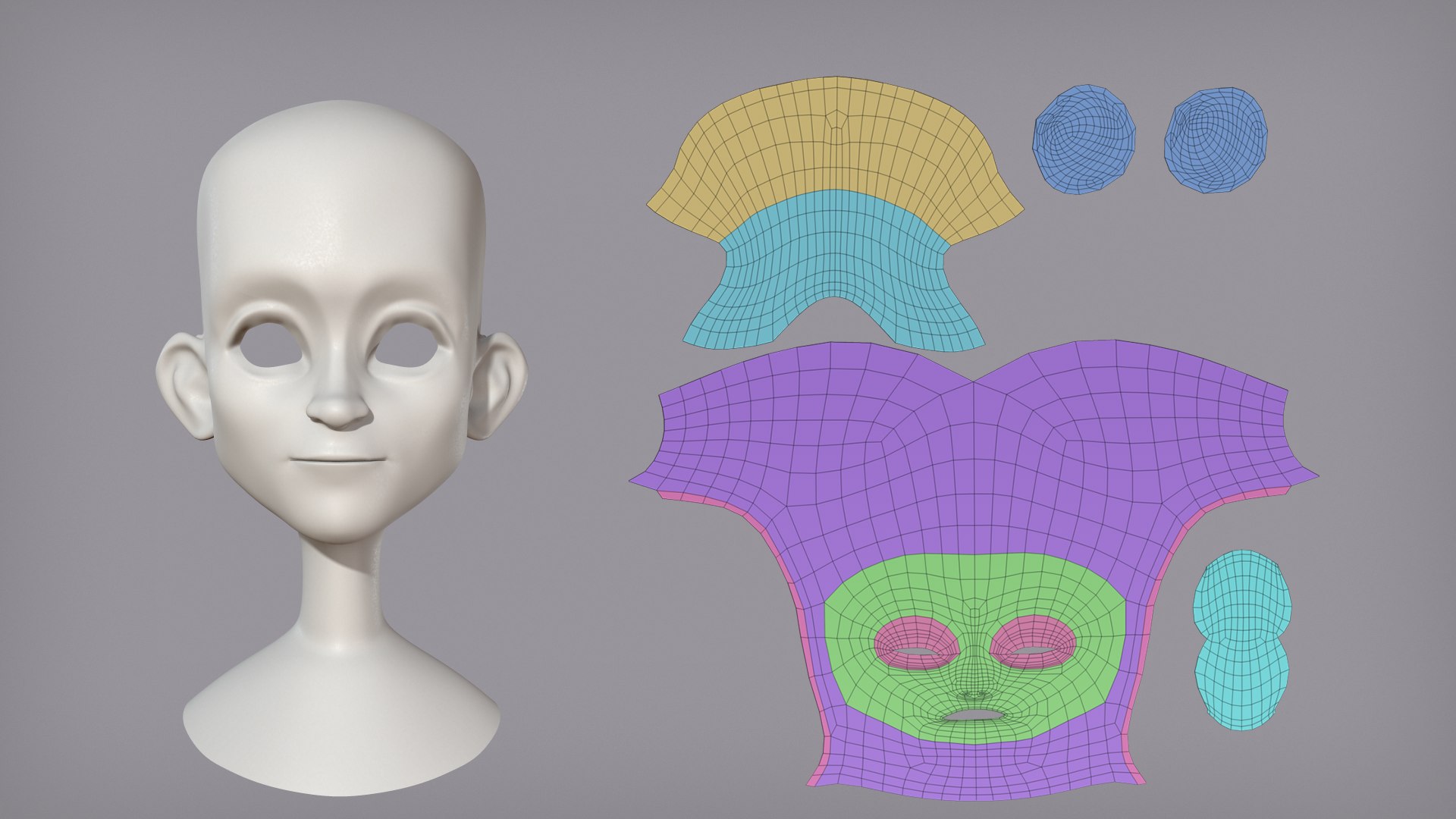 3D Character Head Female Male Model - TurboSquid 1583441