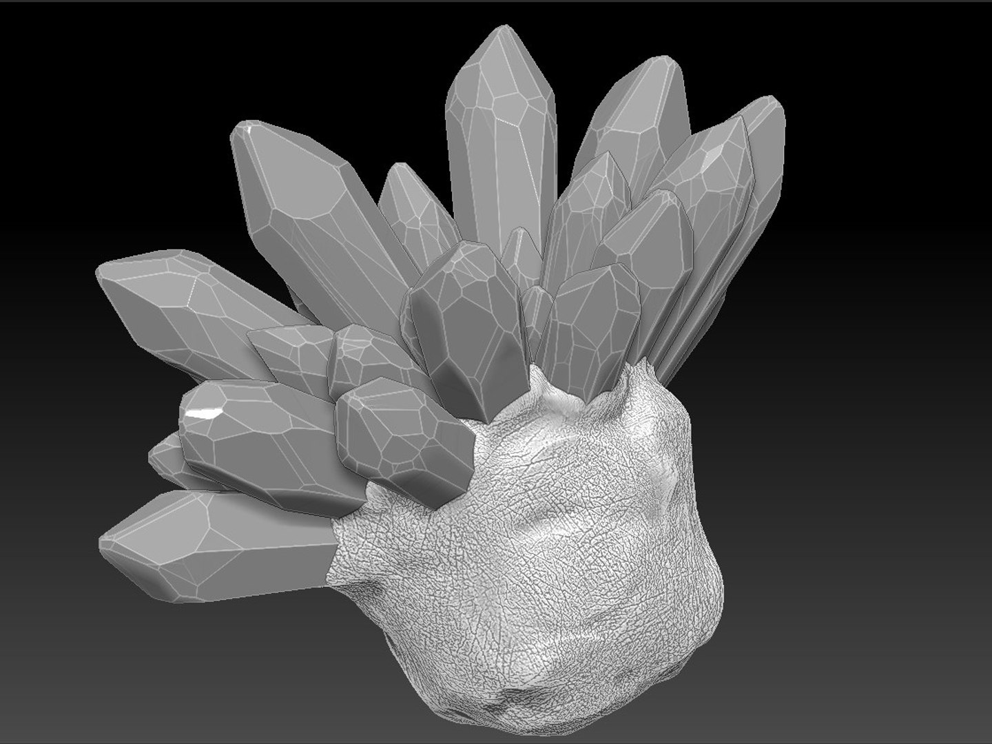 Stone Crystals 3d Model