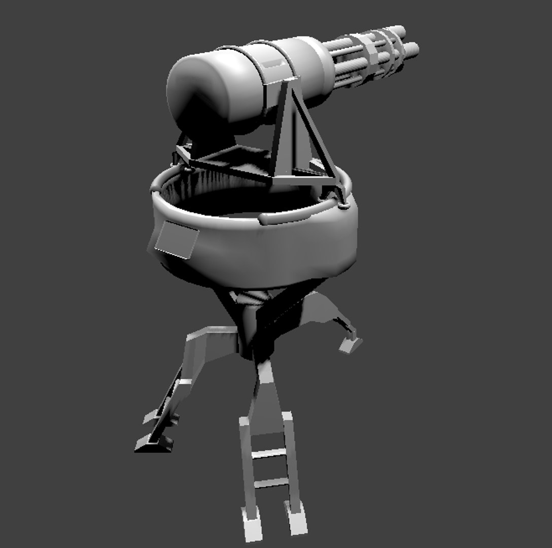Automatic Turret 3D - TurboSquid 1428542