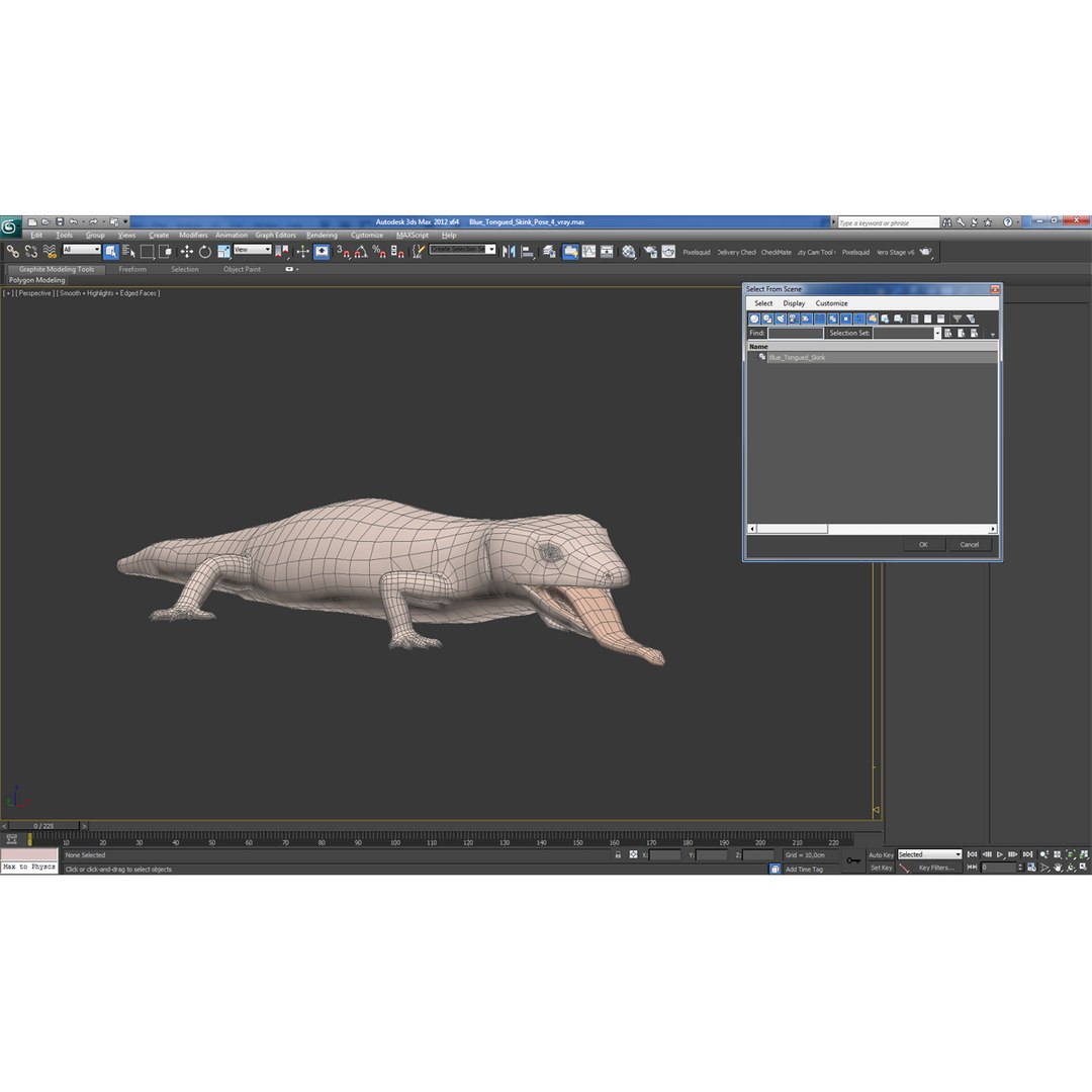 Blue Tongued Skink Pose 3d Model