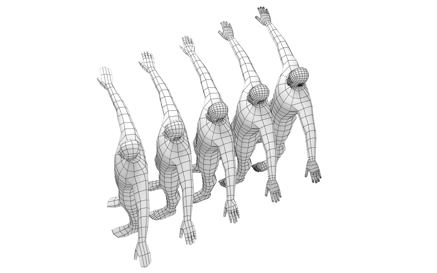 3D Model Hero Male In T-Pose In 5 Topologies - TurboSquid 2212466