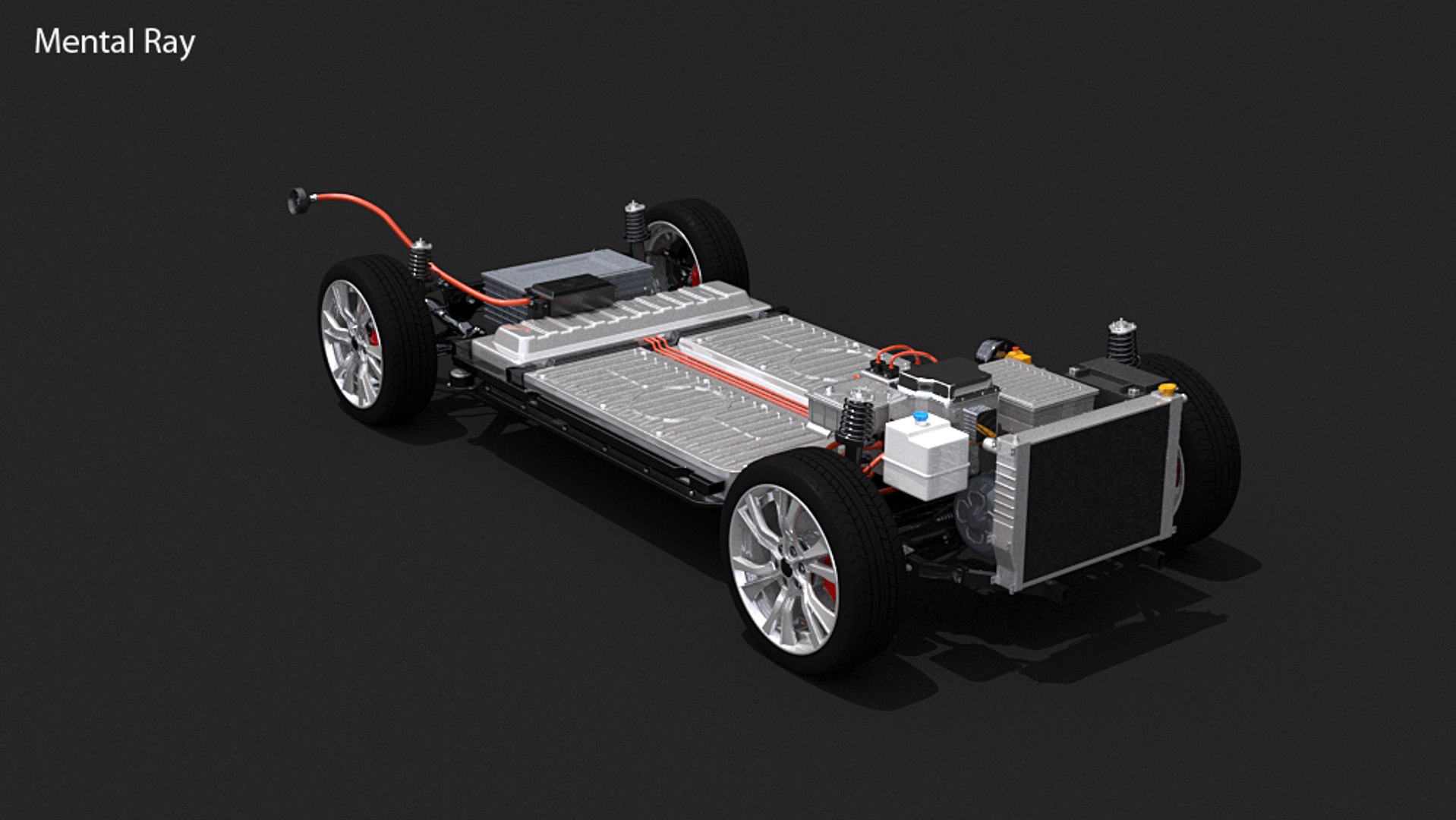 3D Generic Electric Car FWD Chassis X-Ray - TurboSquid 1822586