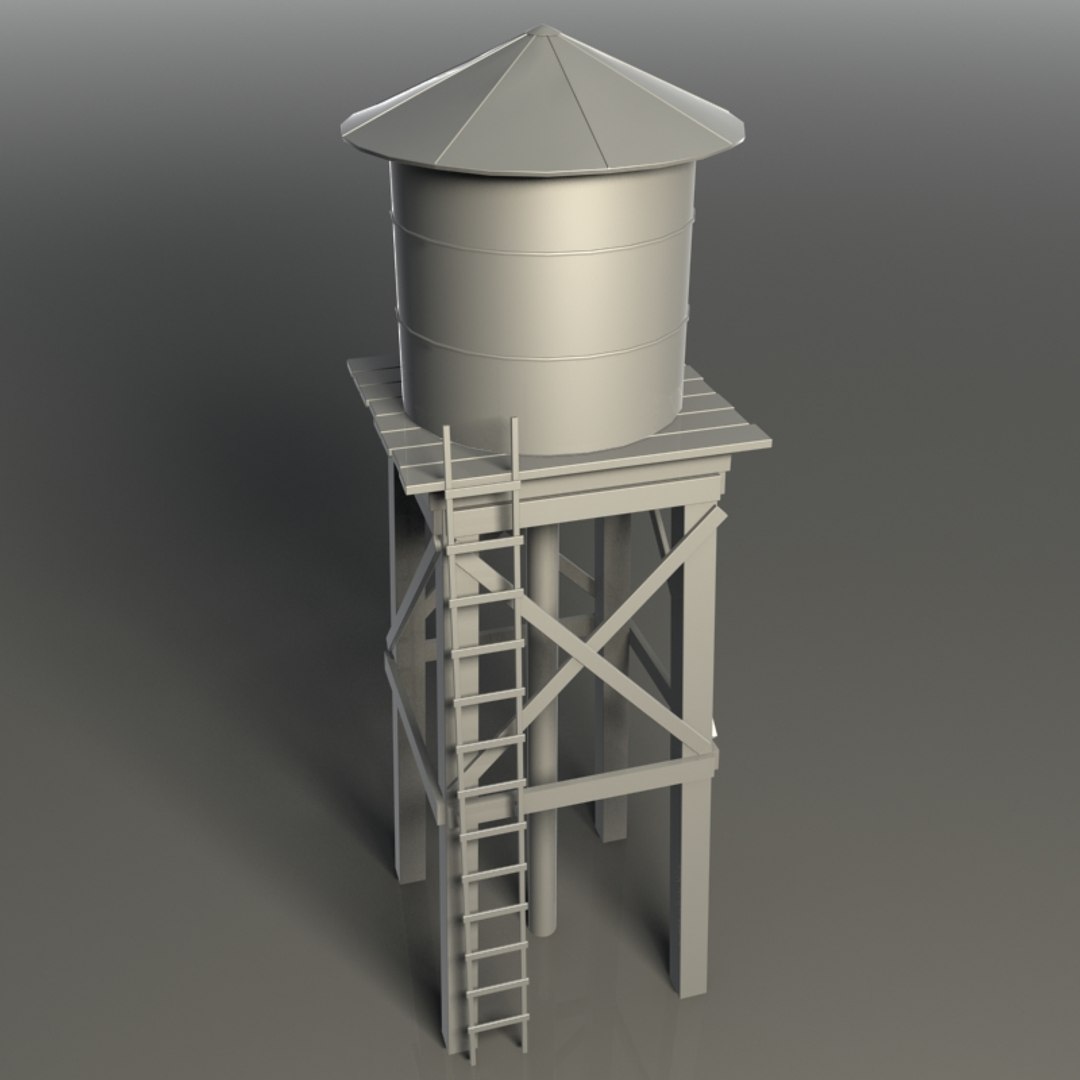 3d Water Tower Model