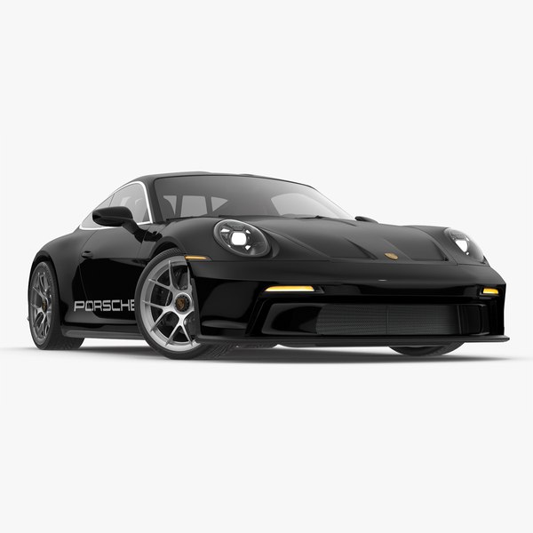 modelo 3d Auto deportivo Porsche 911 2024 negro preparado para Cinema ...