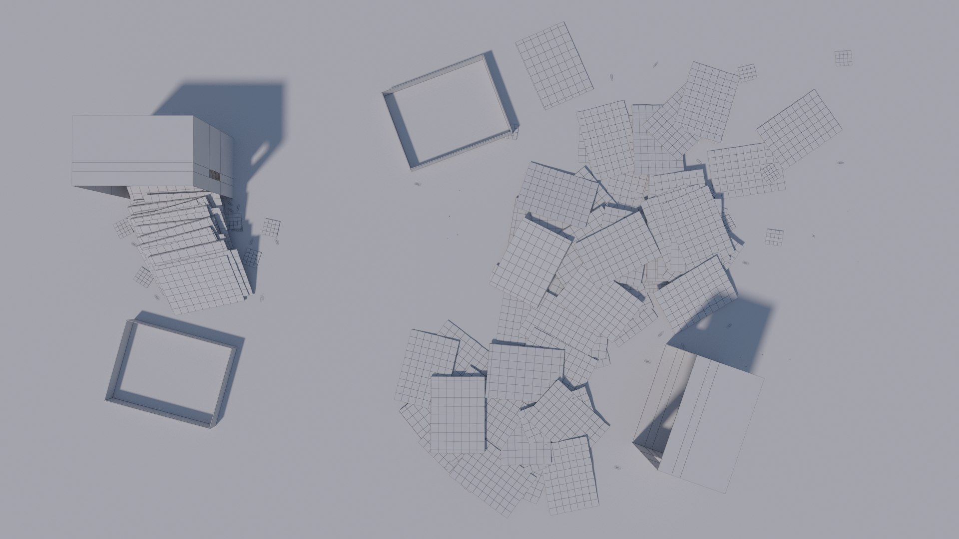 3D Crime Police Investigation Documents Folders Lying On The Ground ...