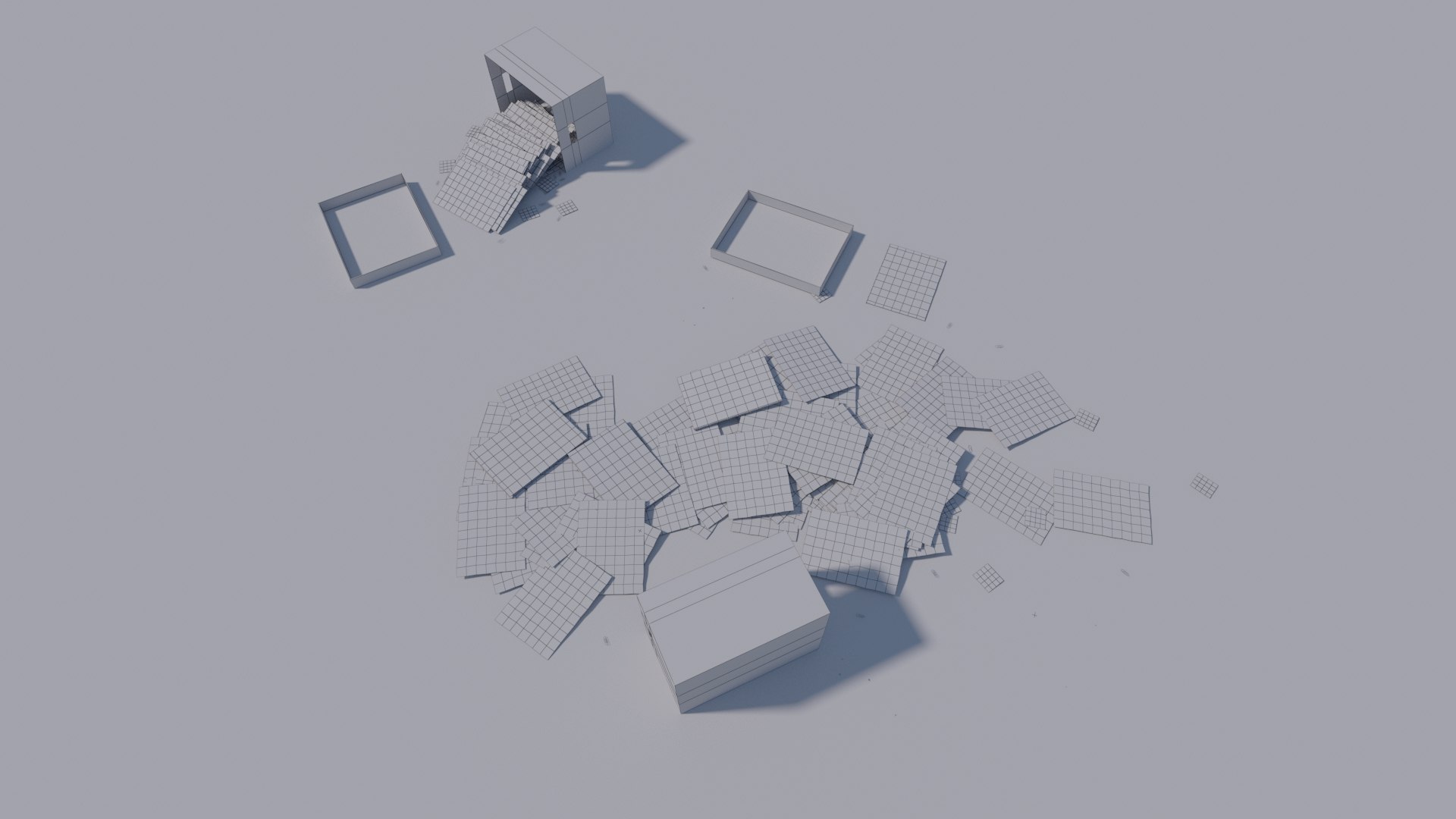 3D Crime Police Investigation Documents Folders Lying On The Ground ...