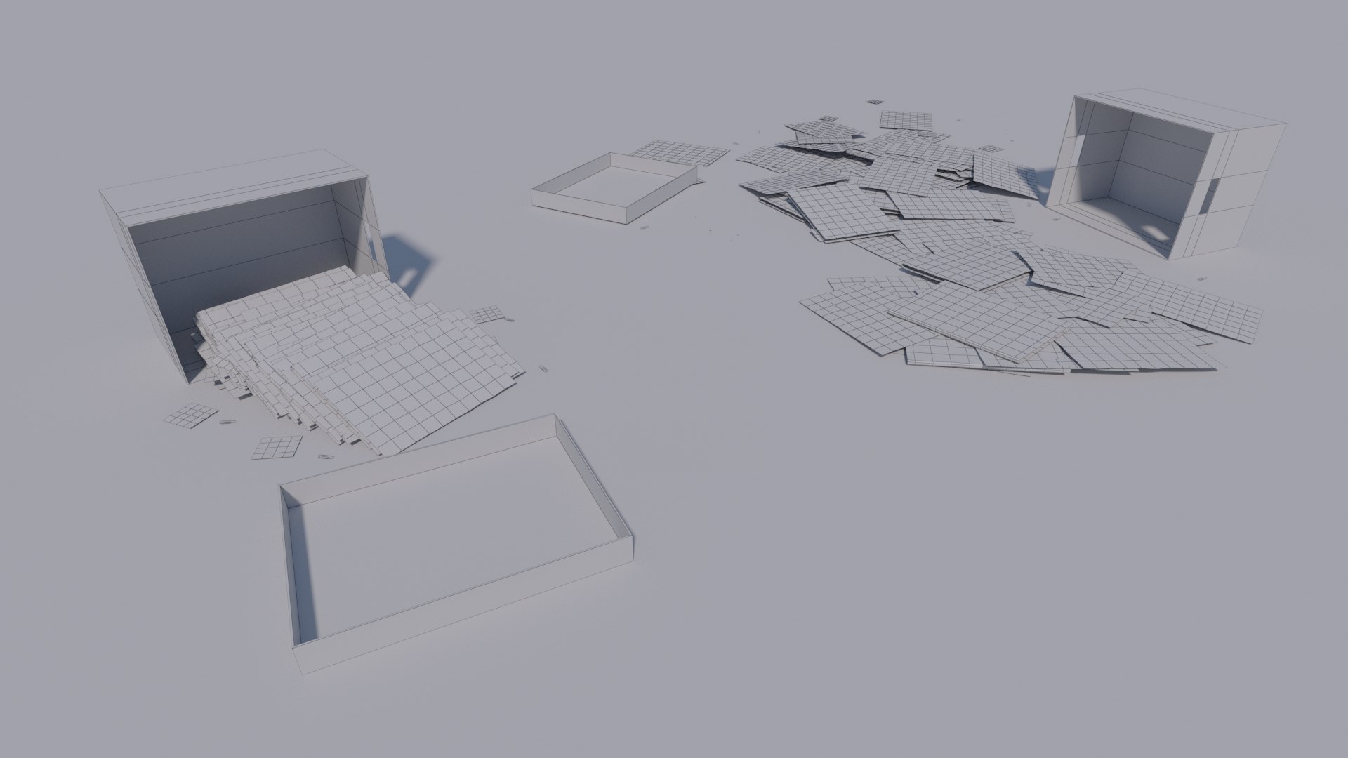 3D Crime Police Investigation Documents Folders Lying On The Ground ...