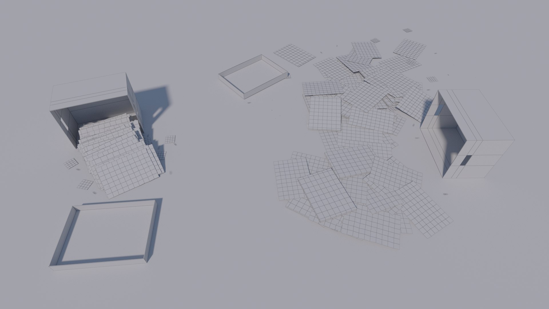 3D Crime Police Investigation Documents Folders Lying On The Ground ...