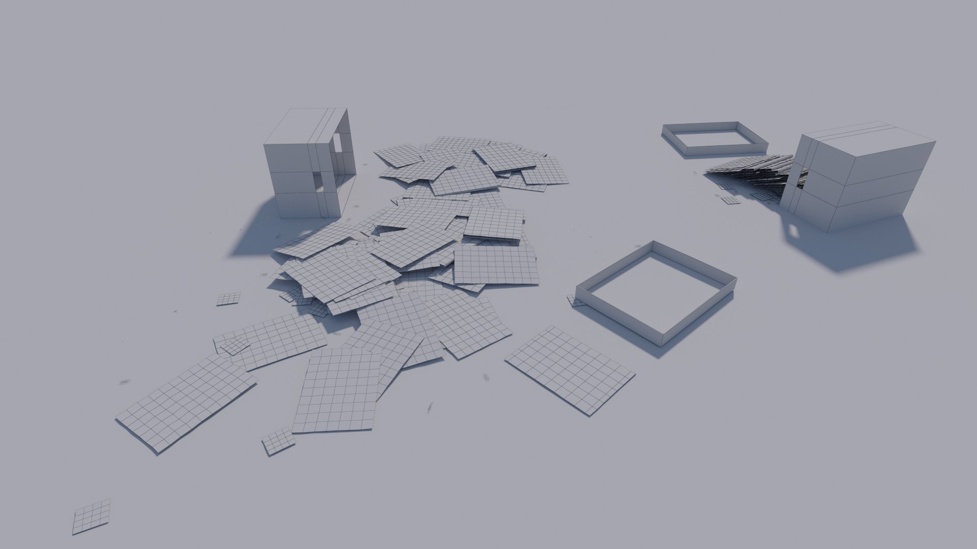 3D Crime Police Investigation Documents Folders Lying On The Ground ...