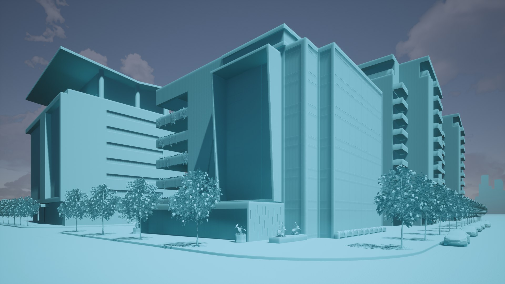 Modern Office Building Revit And Twinmotion 3D Model - TurboSquid 2145422