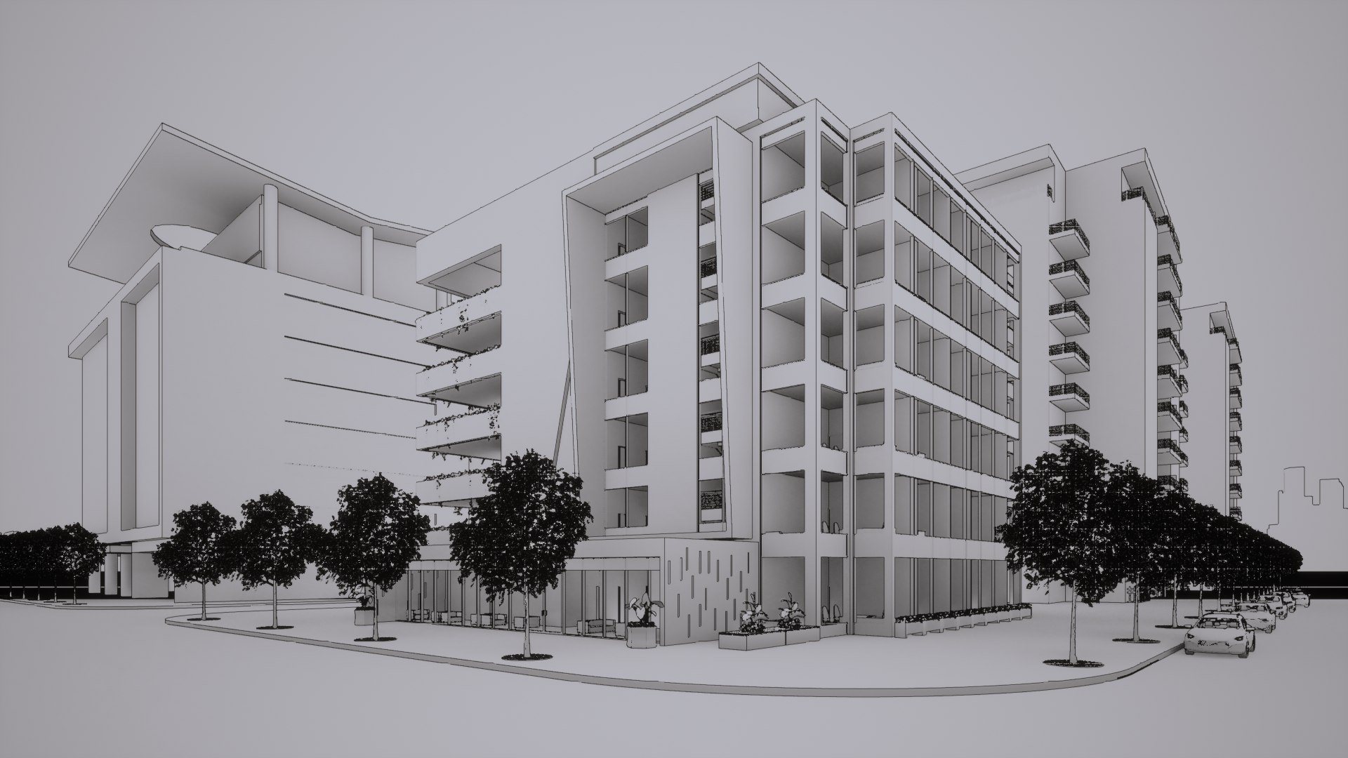 Modern Office Building Revit And Twinmotion 3D Model - TurboSquid 2145422