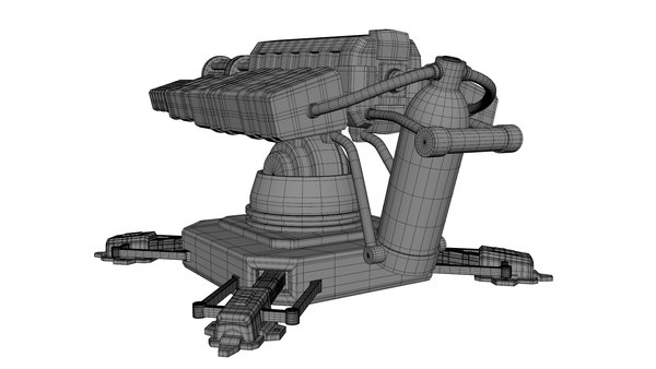 Sci Fi Turret 3D - TurboSquid 1722758