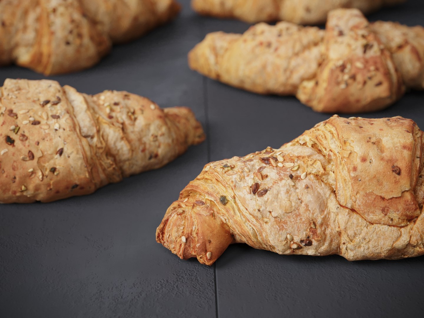 3D Model Croissant Multigrain - TurboSquid 2093751